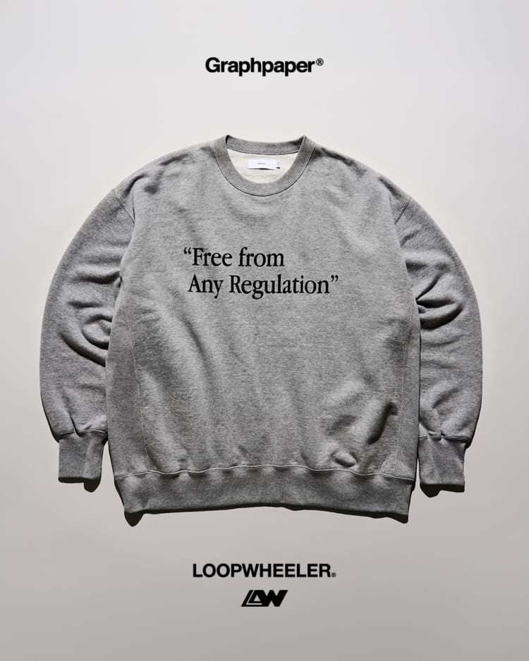 LOOPWHEELER와 Graphpaper의 협업, 10주년 기념 스웨트셔츠 출시